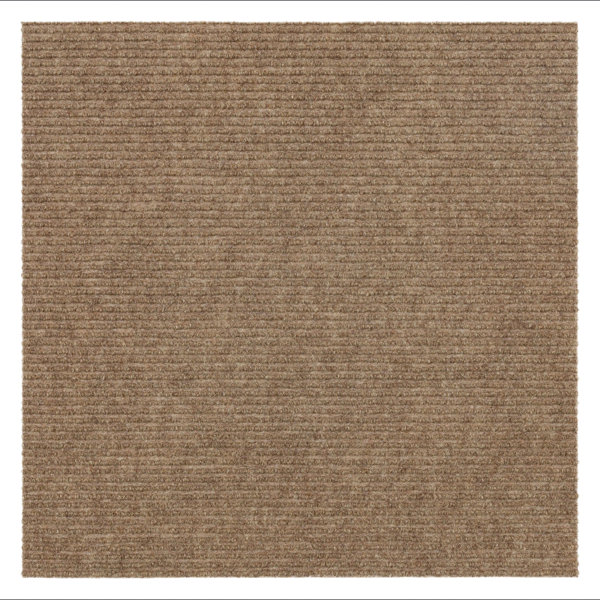 Mohawk Home 18'' x 18''Indoor/Outdoor Level Loop Peel & Stick Polyester Carpet Tile (Pack of 10 ...